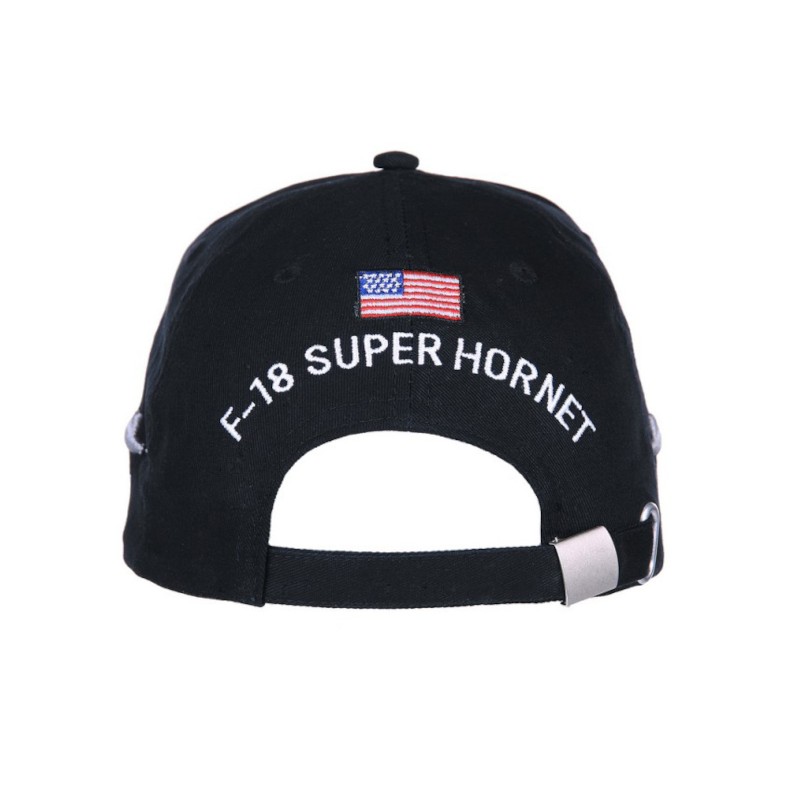 GORRA: BASEBALL F/A18 Super Hornet US Navy. Color Negro/Gris.