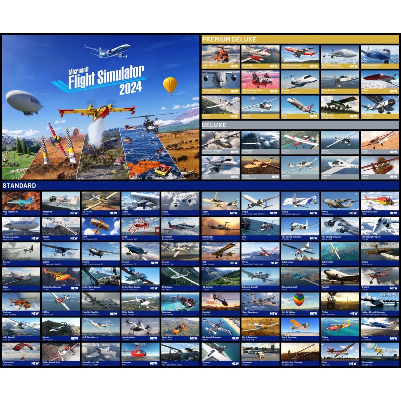 Microsoft FLIGHT SIMULATOR 2024 PREMIUM DELUXE EDITION - STEELBOOK ...